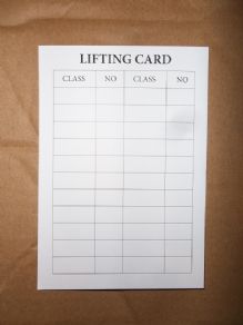 50 LIFTING CARDS